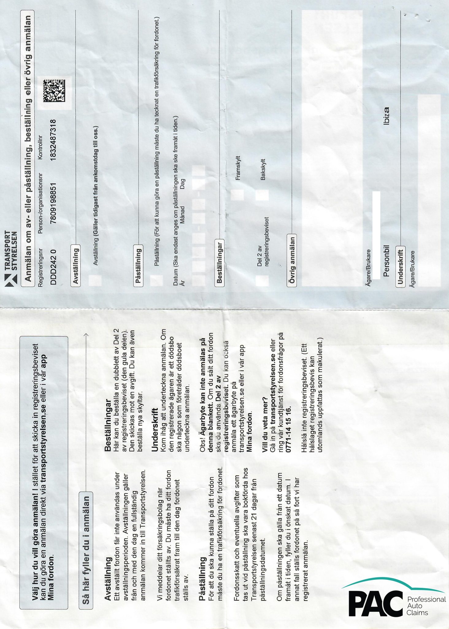 DOCUMENTE MASINI NEINMATRICULATE IN ROMANIA – PAC – Inmatriculari Brasov